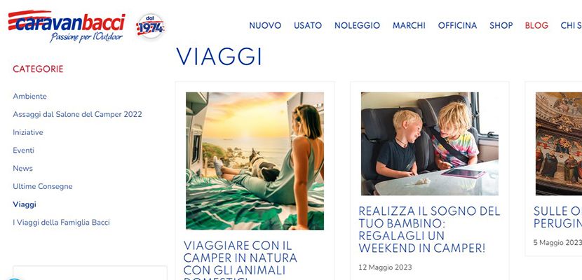 Consigli di viaggio da Caravanbacci | CamperOnLine
