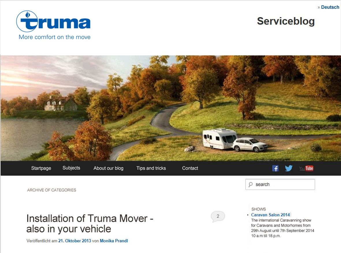 Truma Serviceblog in inglese | CamperOnLine